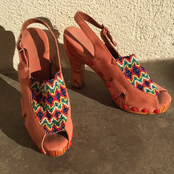 Shoes | Unique Vintage Platform Sandals | Poshmark